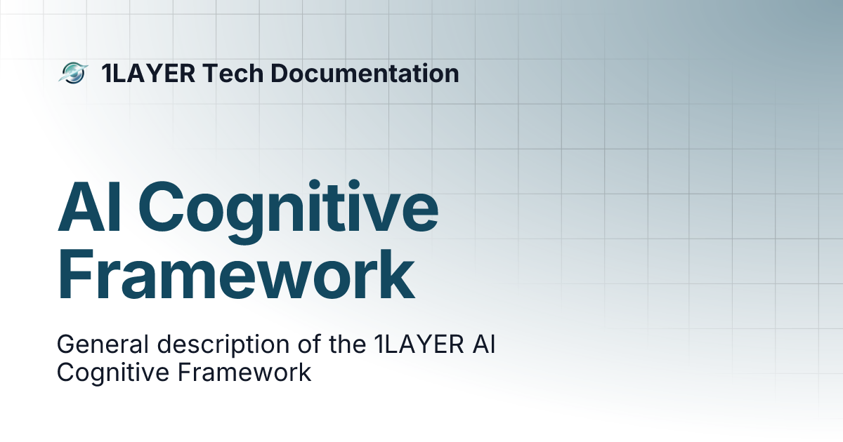 AI Cognitive Framework | 1LAYER Tech Documentation